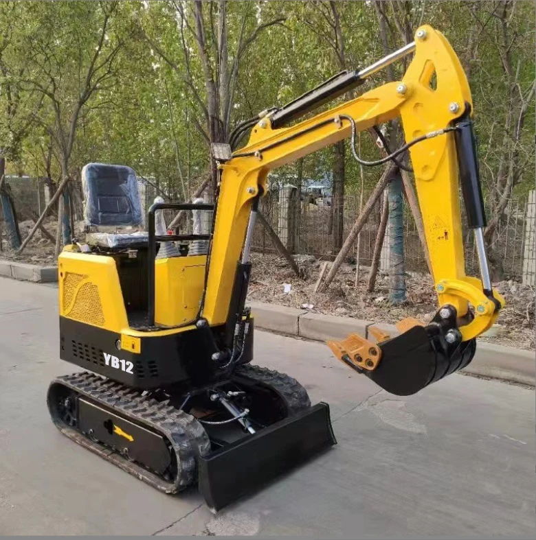 Mini Crawler Hydraulic Pilot Digger Yb-12b 1000kg Small Digger Machine ...