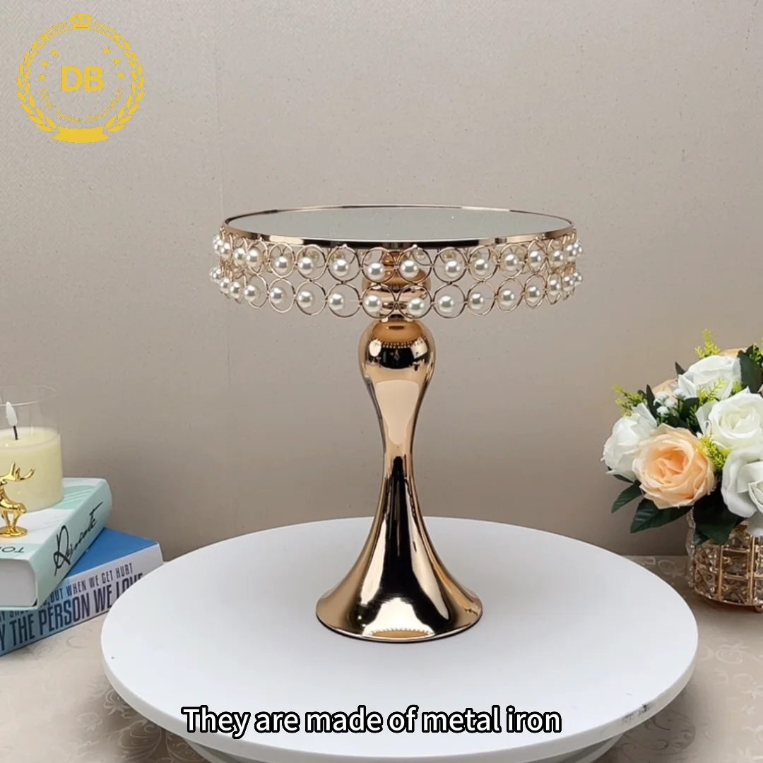 Gold Round Dessert Stands Dessert Table Display Cupcake Display Stands ...