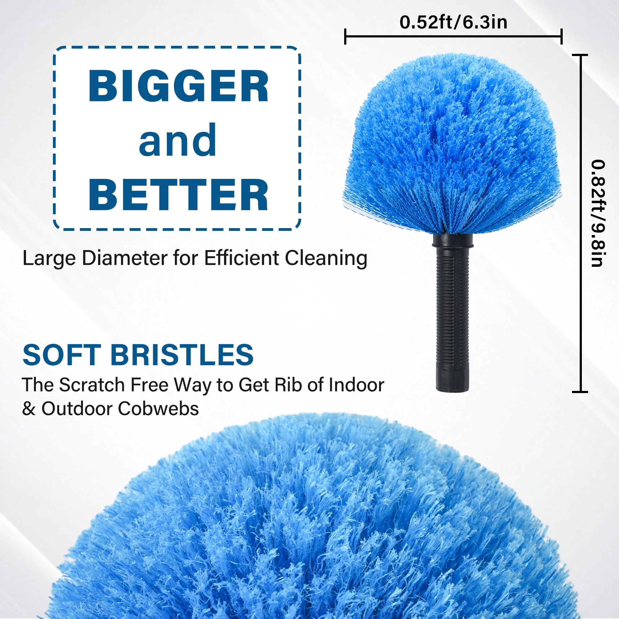 Ceiling Fan Cobweb Duster Broom Duster Head With Telescopic Extension ...