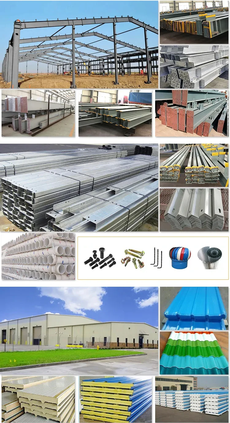 Prefabricated Steel Main Frame Structure for Industrial Use