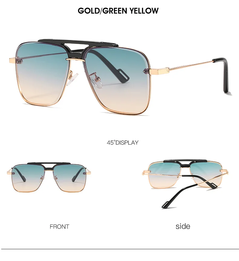 Mejores 2a147 Pilot Frame Sunglasses Uv400 Metal Vintage Women Men Sun ...