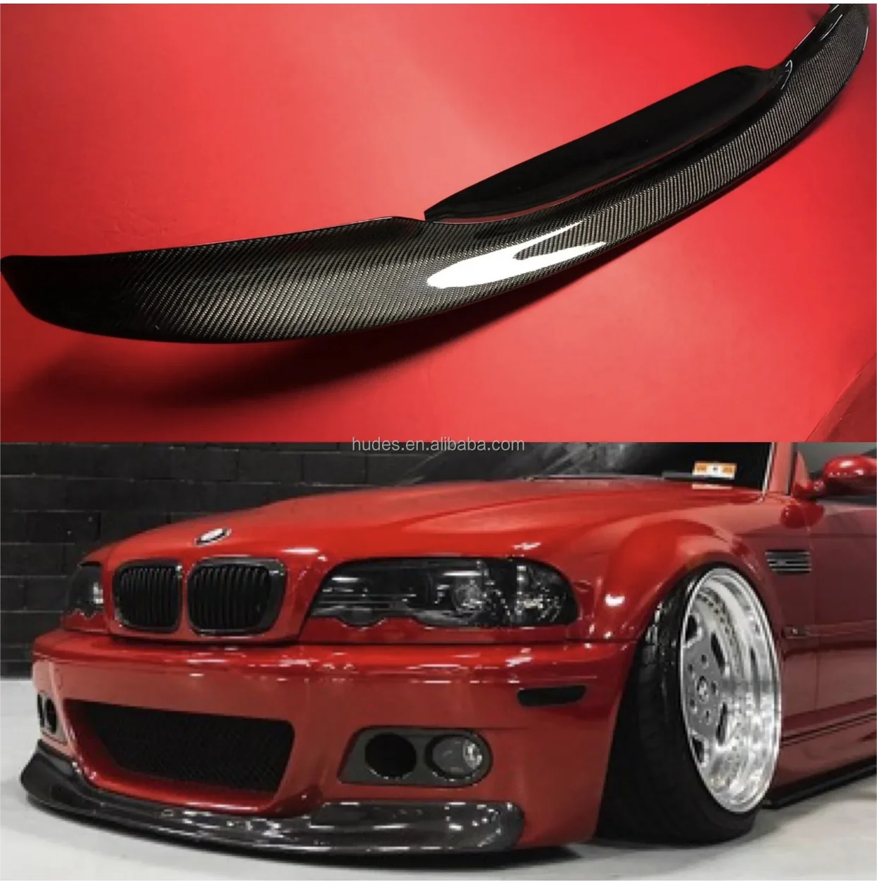 E46 M3 Front Spoiler Lip Carbon Fiber Csl 1 Type For Oem Bumper - Buy ...