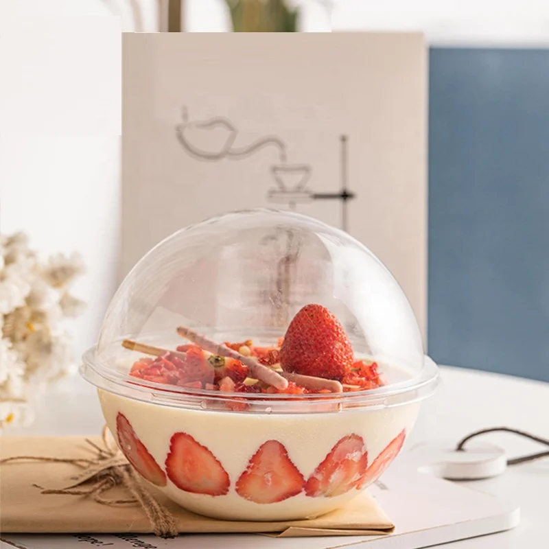 Mini Cute Dessert Mousse Ball Shaped Plastic Packaging
