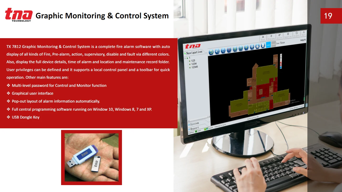 TNA Lpcb Approved Addressable Fire Alarm Control System Complete Fire ...