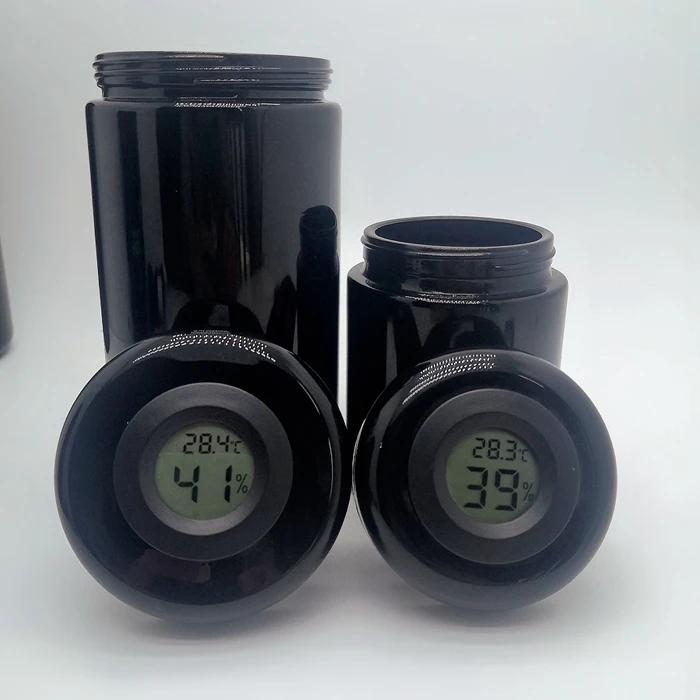 Smell Proof Miron Violetglass Jar Stash Storage With Hygrometer Display ...