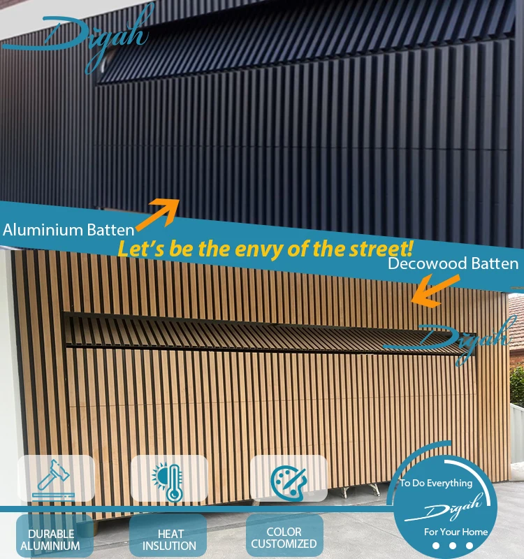 Modern Vertical Bi Folding Tilt up Deco Batten Garage Doors for Villa ...