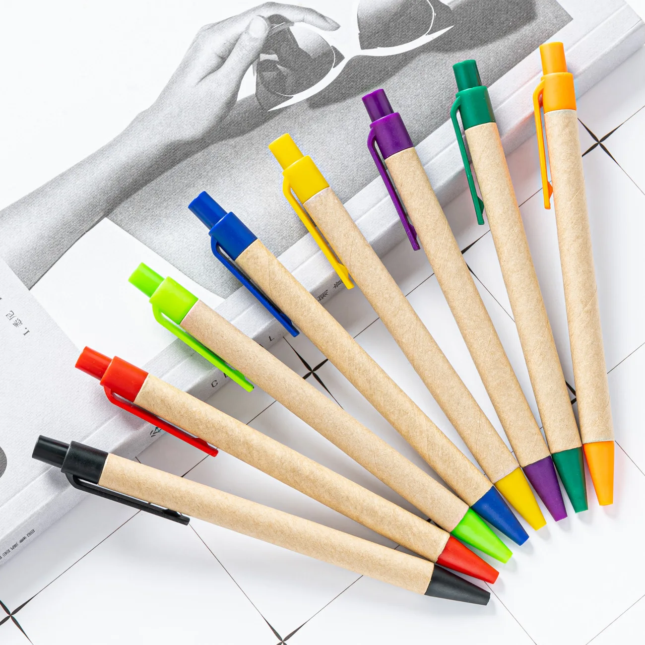 Promotional School Customized Environmental Paper Ball Pen