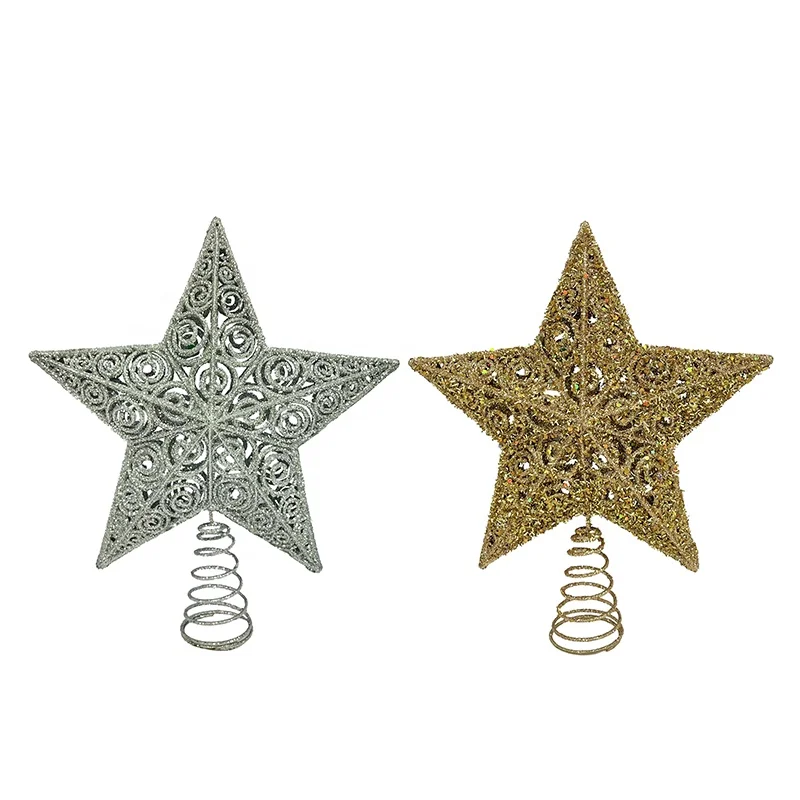 Wholesale Price Diy Gold Sliver Metal Christmas Tree Top Star Home ...