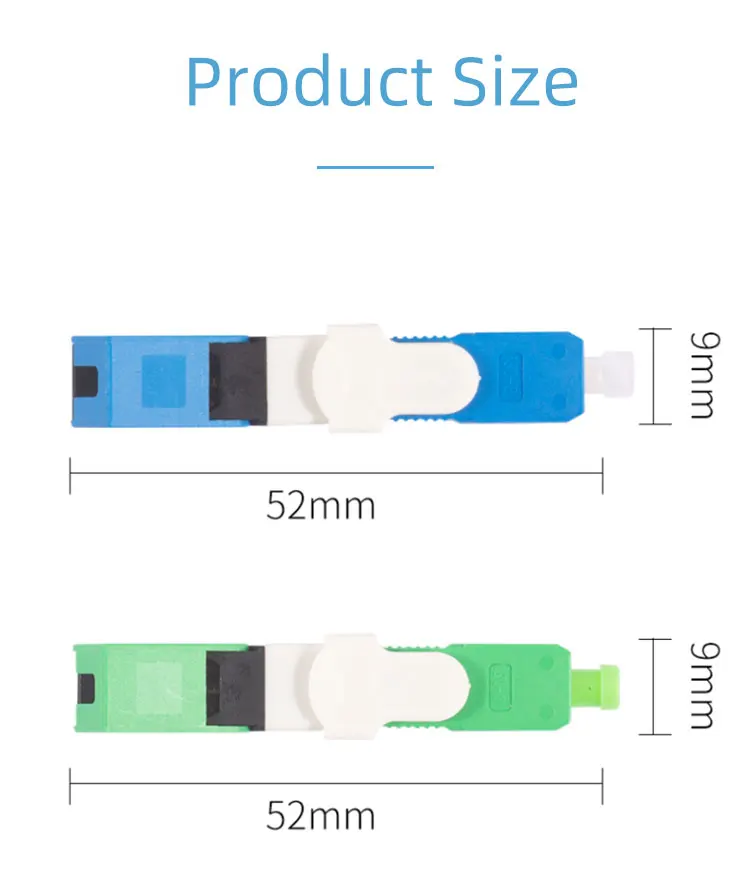 Sc Fast Connector 50mm Fiber Optic Quick Connector Sc Apc Sc Upc Green ...