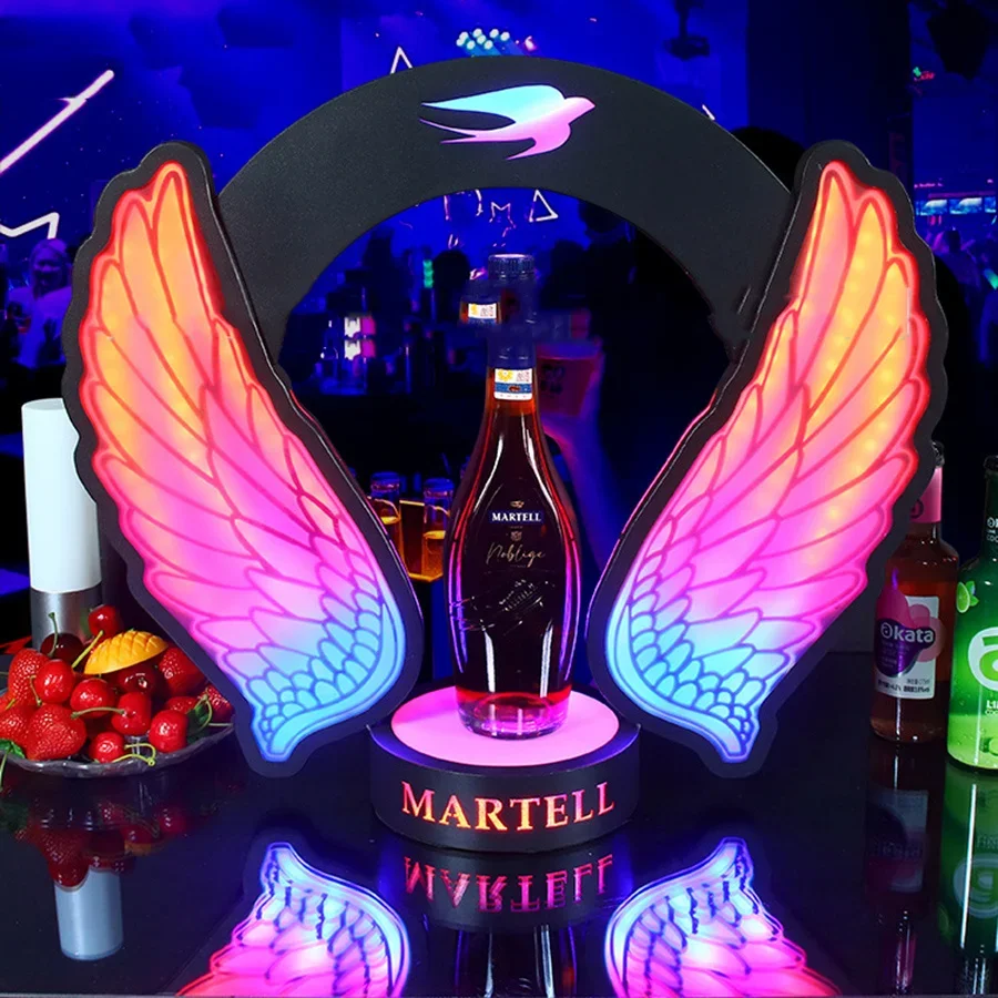 Customized LED Angel Wings Wine Champagne Bottle Glorifier