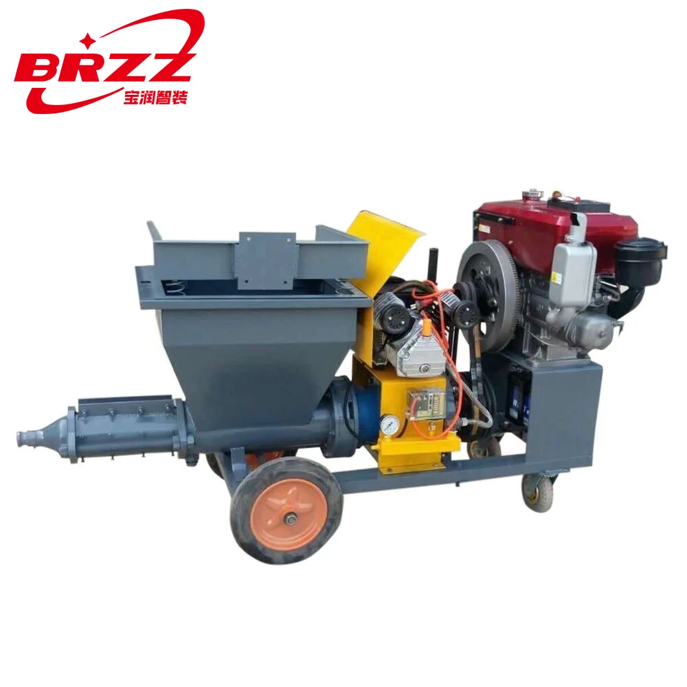 Brzz Grouting Spraying Wall Putty Machine 300 Type Screw Cement Plaster ...