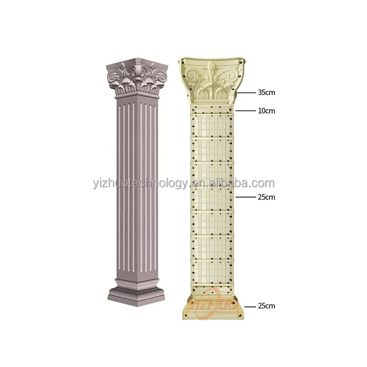 House Roman Pillars Designs Plastic Concrete Column Molds