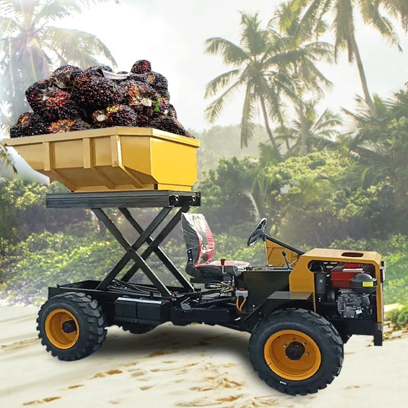 Small Oil Palm Fruit Carried Tractors Pick up Mini 4Wheel 4x4 Garden ...