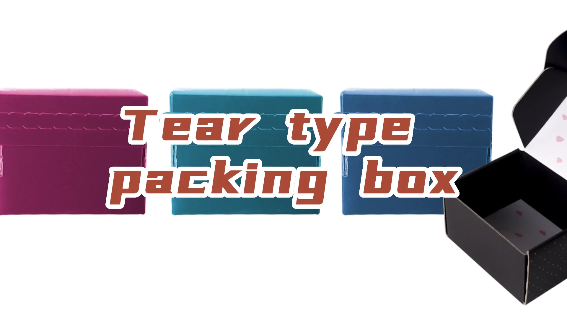 Recycled Custom Logo Corrugated Box With Zipper Peel Strip Tear Off ...