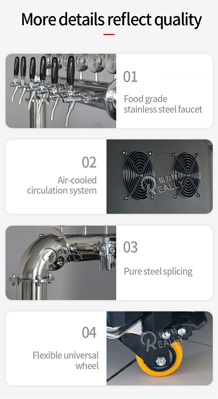 2024 Counter Beer Cooler Cooler Dispenser Kegerator Machine For Bar 6 ...