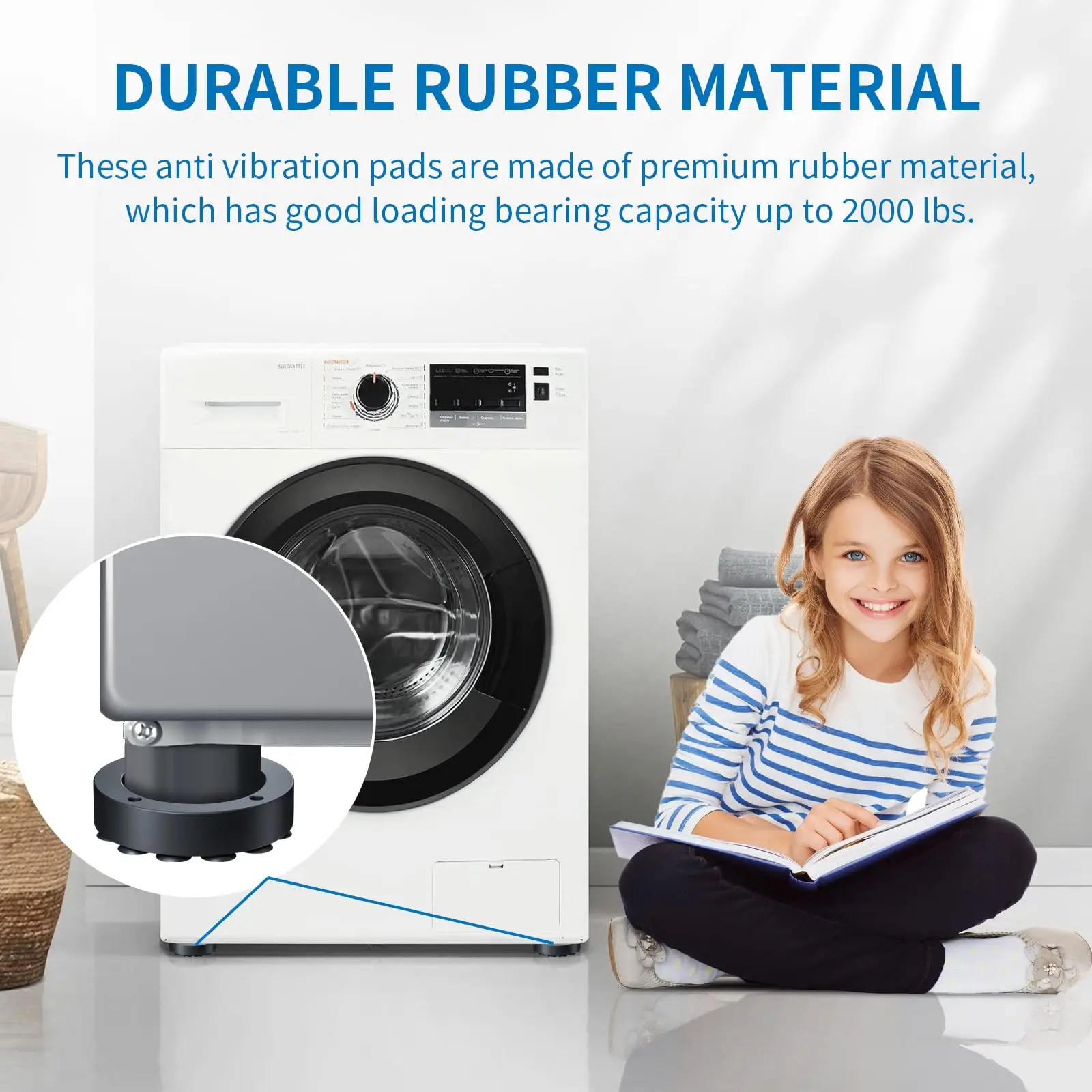 Custom Anti-Vibration Pads for Electric Washers & Dryers