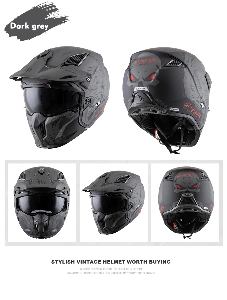 MT Street Fighter Full Face Helmet - DOT ECE Approved