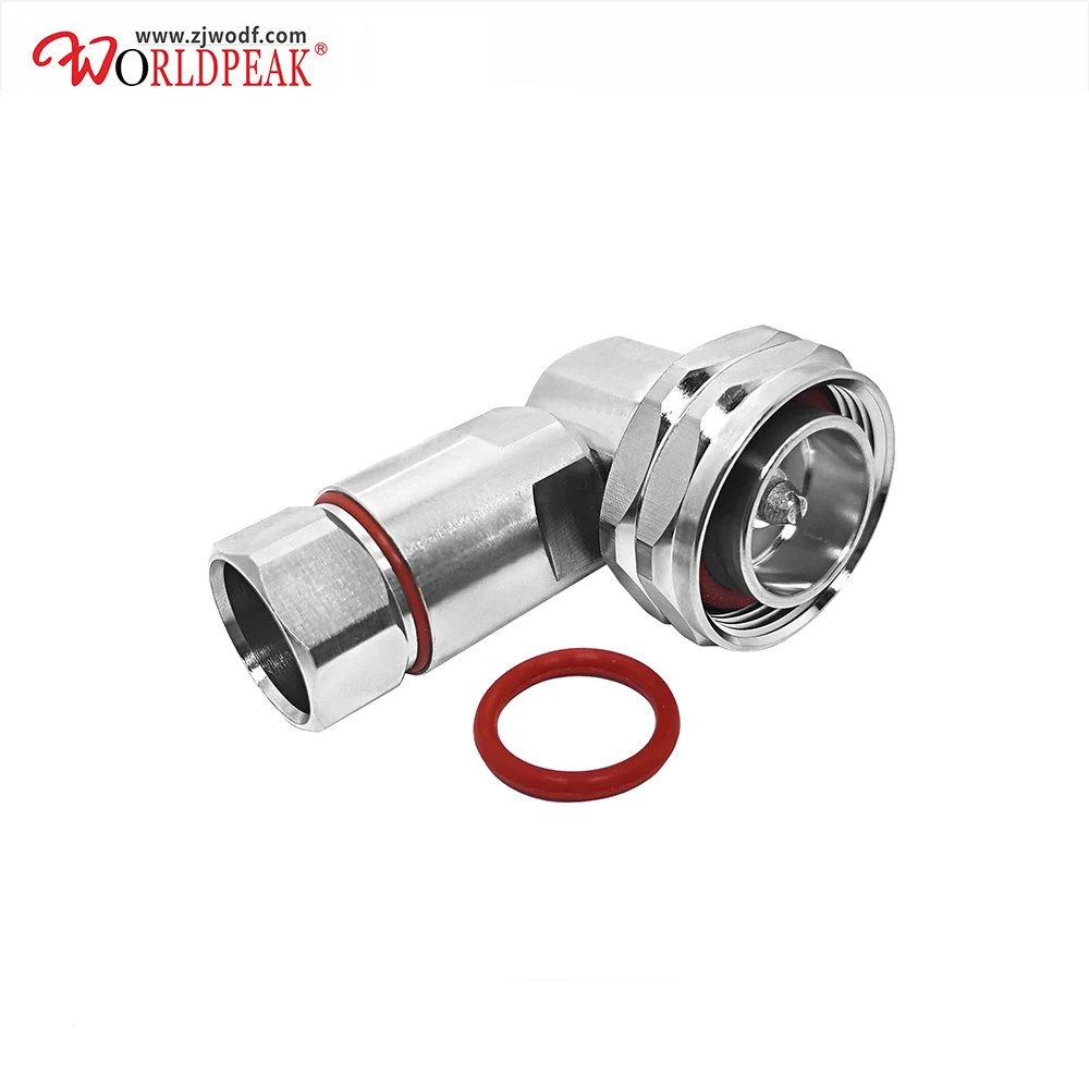 Din Cable Coaxial Connector 7/16 Din Male Elbow Clamp L29 Plug For 1/2 ...