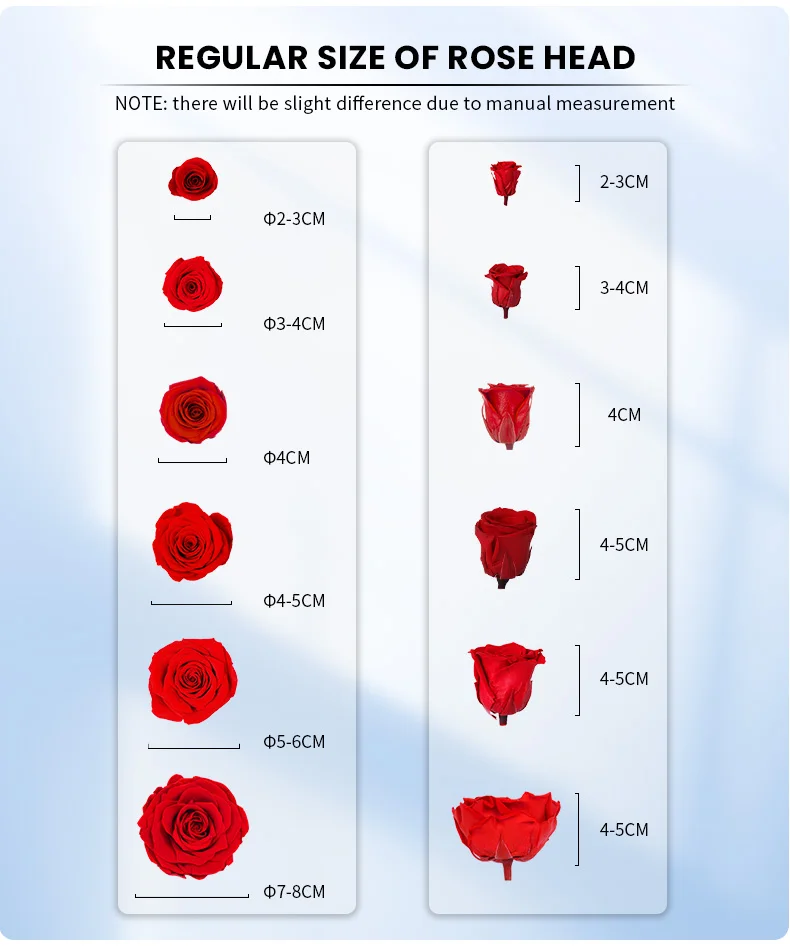 Wholesale Preserved Rose Heads Every Love China in Box with 8 Pcs 6 Pcs ...