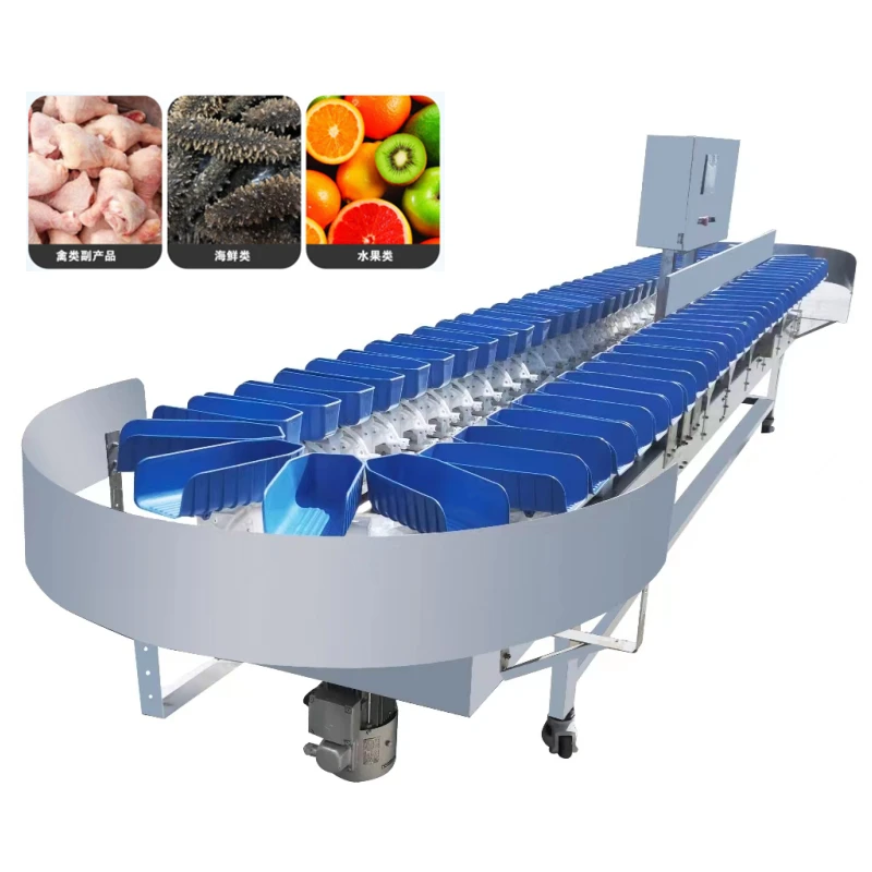 Conveyor Belt Sorting Machine Shrimp Sorter Digital Weight Machine For ...