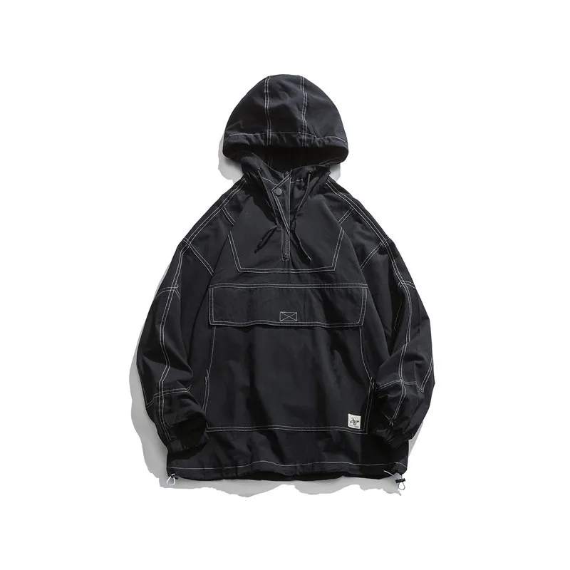 2023 Spring Anorak Jacket - Custom Logo Hooded Coat for Men