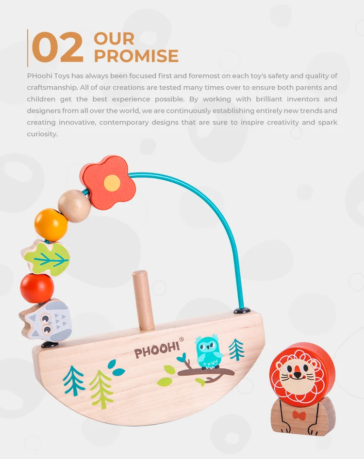 Best Selling Boys Girls Colorful Cartoon Animal Wooden Lion Balance Bead Game Toys - Buy ...