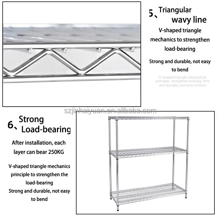 48 X 18 X 72 Inch Professional 4 Tier Epoxy Coated Shelves Heavy Duty ...
