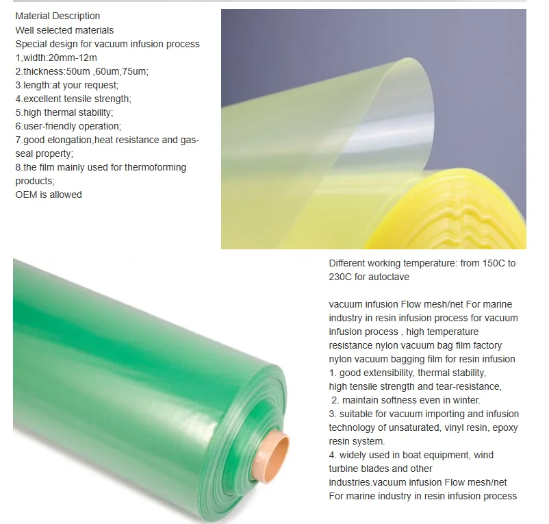Vacuum Nylon Vacuum Bagging Film 1.2mx170m 50micro| Alibaba.com