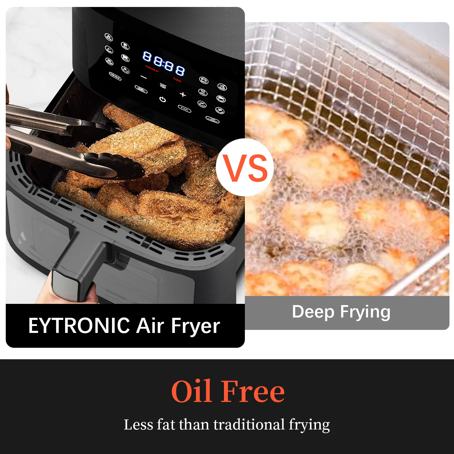 Wholesale 4l 4.5l 5l 6.5l Electric Air Fryer Smart Digital Screen Air ...