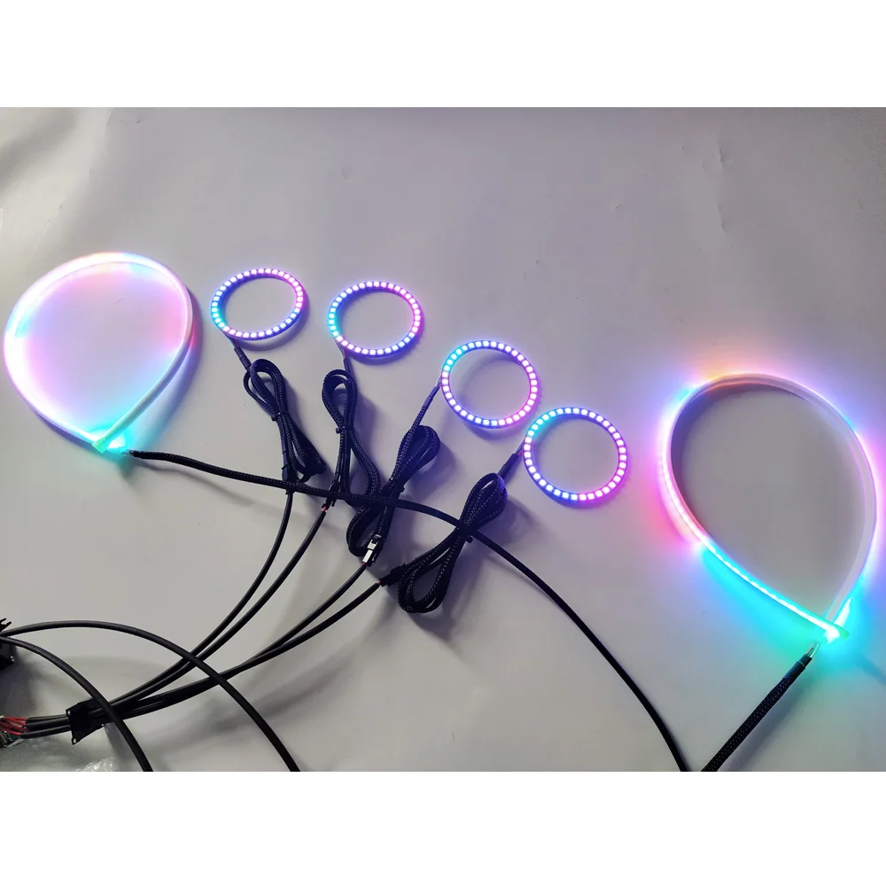 Headlight Rgb Chasing Rgb Halo Ring Multicolor Colourful Led Angel Eyes ...