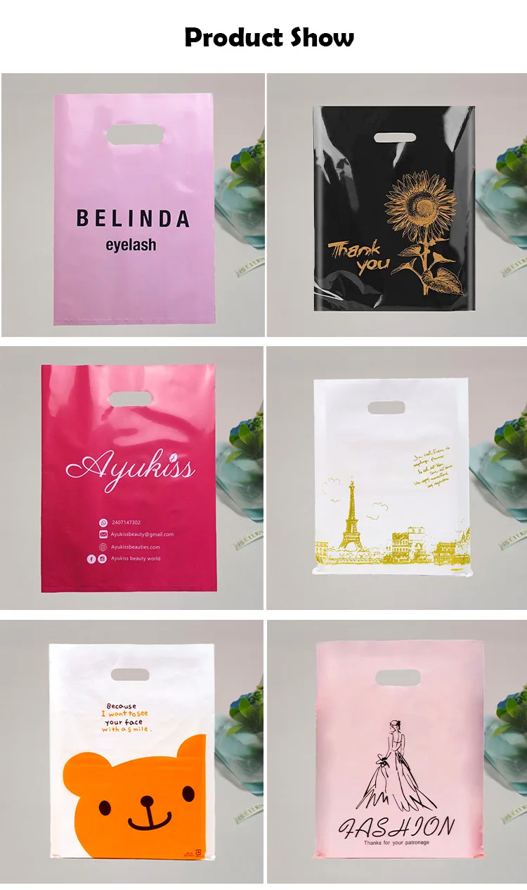 Custom Plastic Die Cut Shopping Bags - Secure & Recyclable