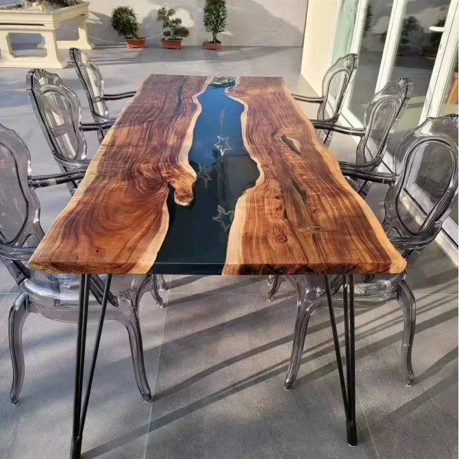 Art Design Epoxy Resin River Tables Art Home Furniture Solid Wood Epoxy ...