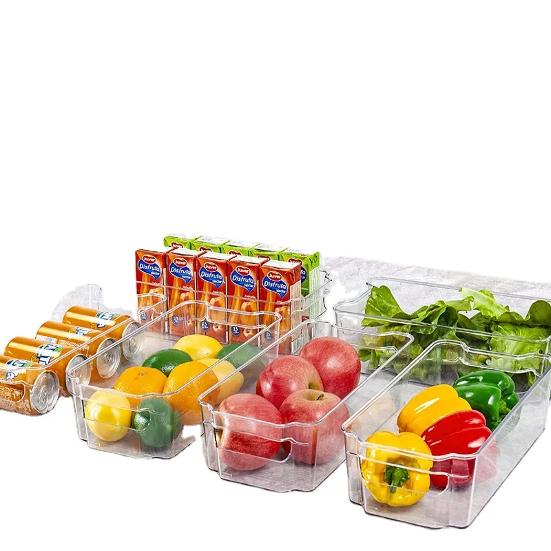 Hot Selling Rectangle Stackable Plastic Storage Bins Clear Fridge ...