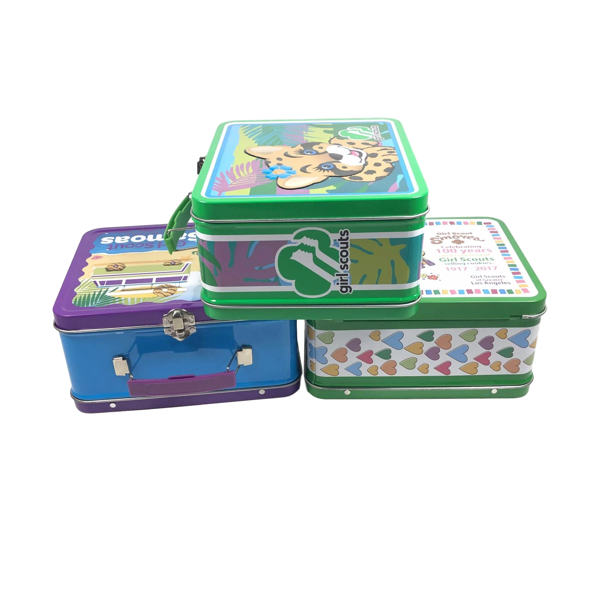 Embossed LOGO Tin Lunch Box - Food Grade Custom Lunch Cookies