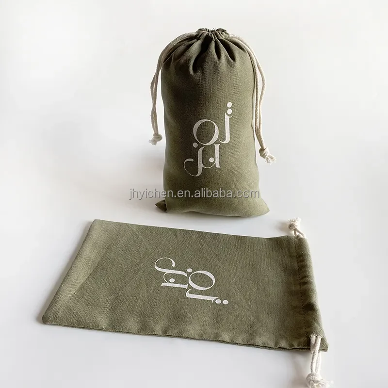Custom Size Recycled Cotton Canvas Dust Bag for Cosmetics