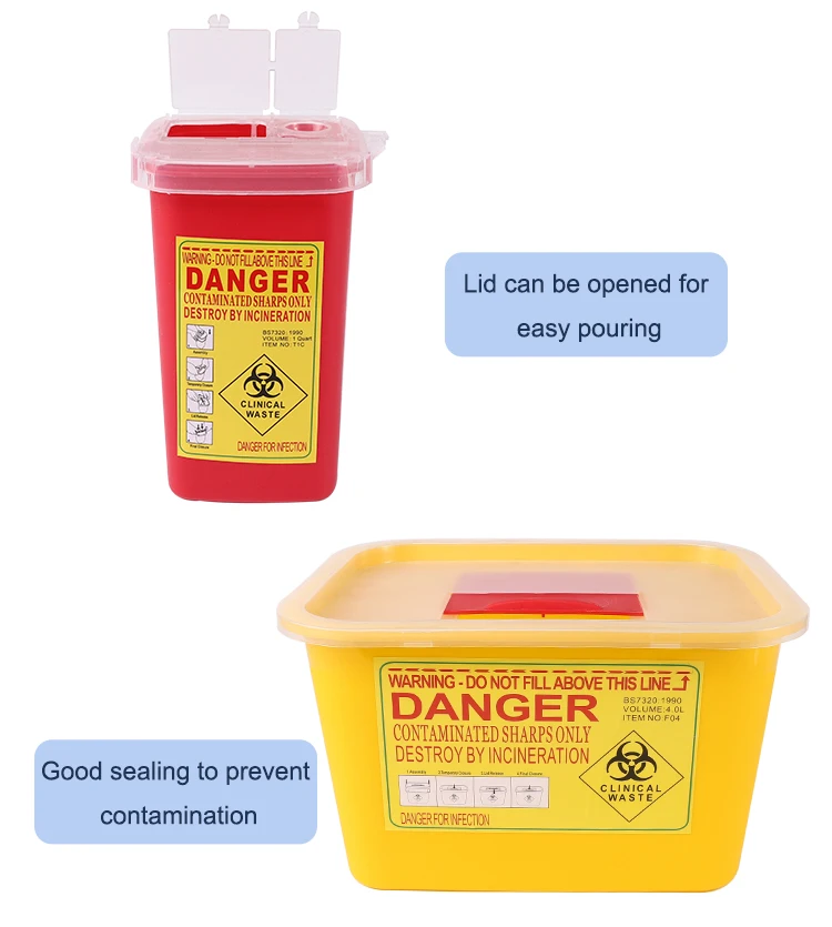Medical Waste Container Sharps Container 1l-25l Biohazard Needle ...