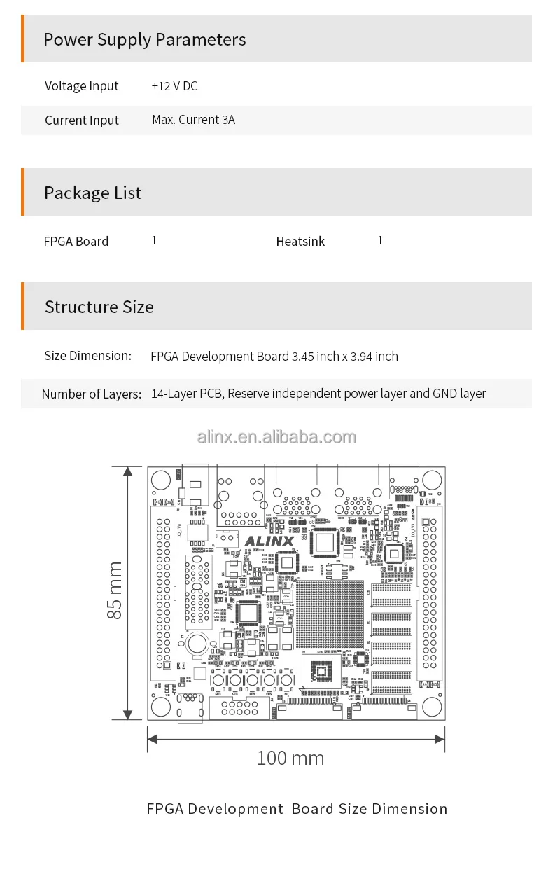Alinx Axu2cga: Xilinx Zynq Ultrascale+ Mpsoc Xcuzu2cg Fpga Ai Study Board Bare Board No ...