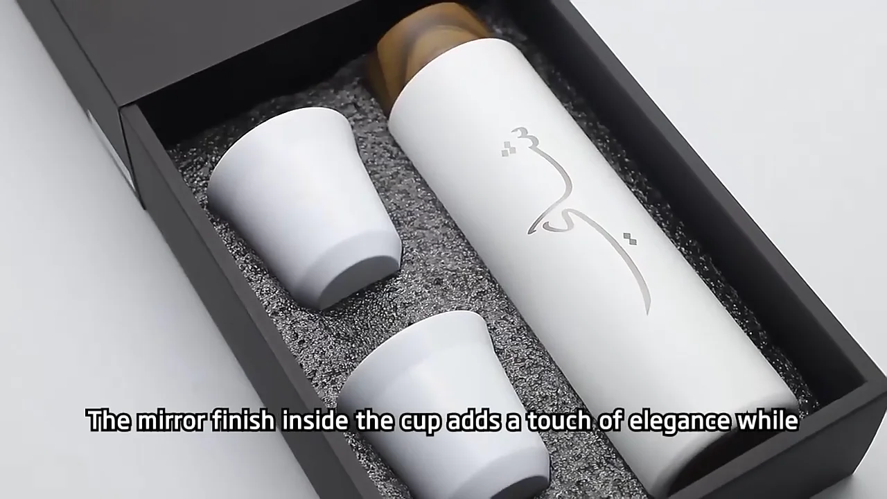 400ml Stainless Steel Arabic Vacuum Flask Set With Espresso Coffee Cup ...