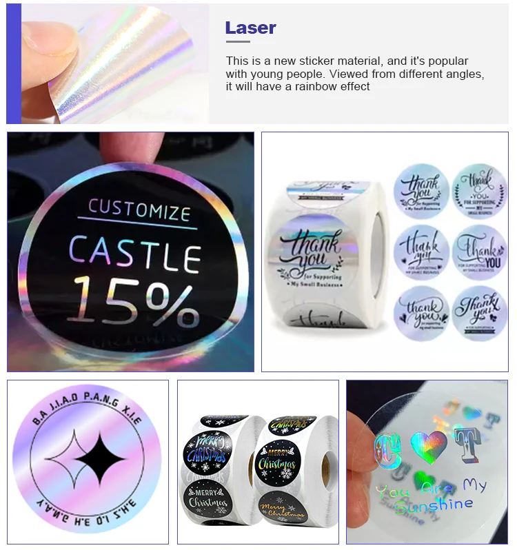 Custom Label Sticker Logo 3d Logo Metallic Stickers Round Logo Roll ...