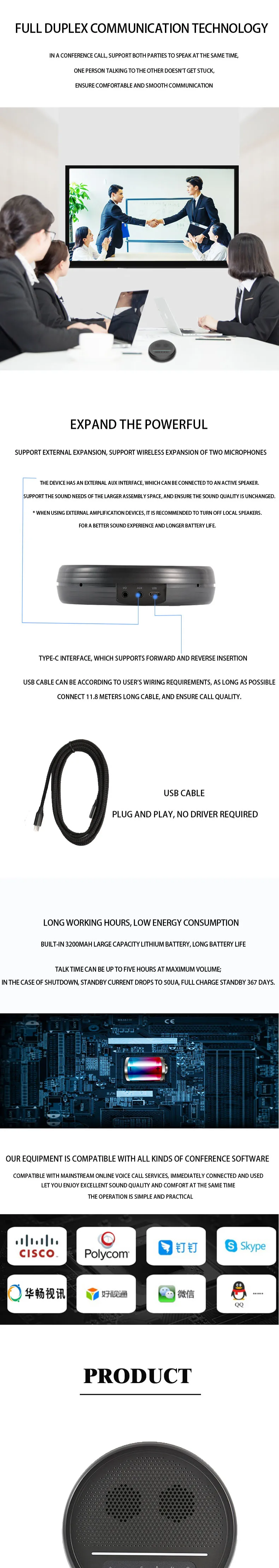 Noise Cancelling Light-weight Desktop Omnidirectional Microphone ...