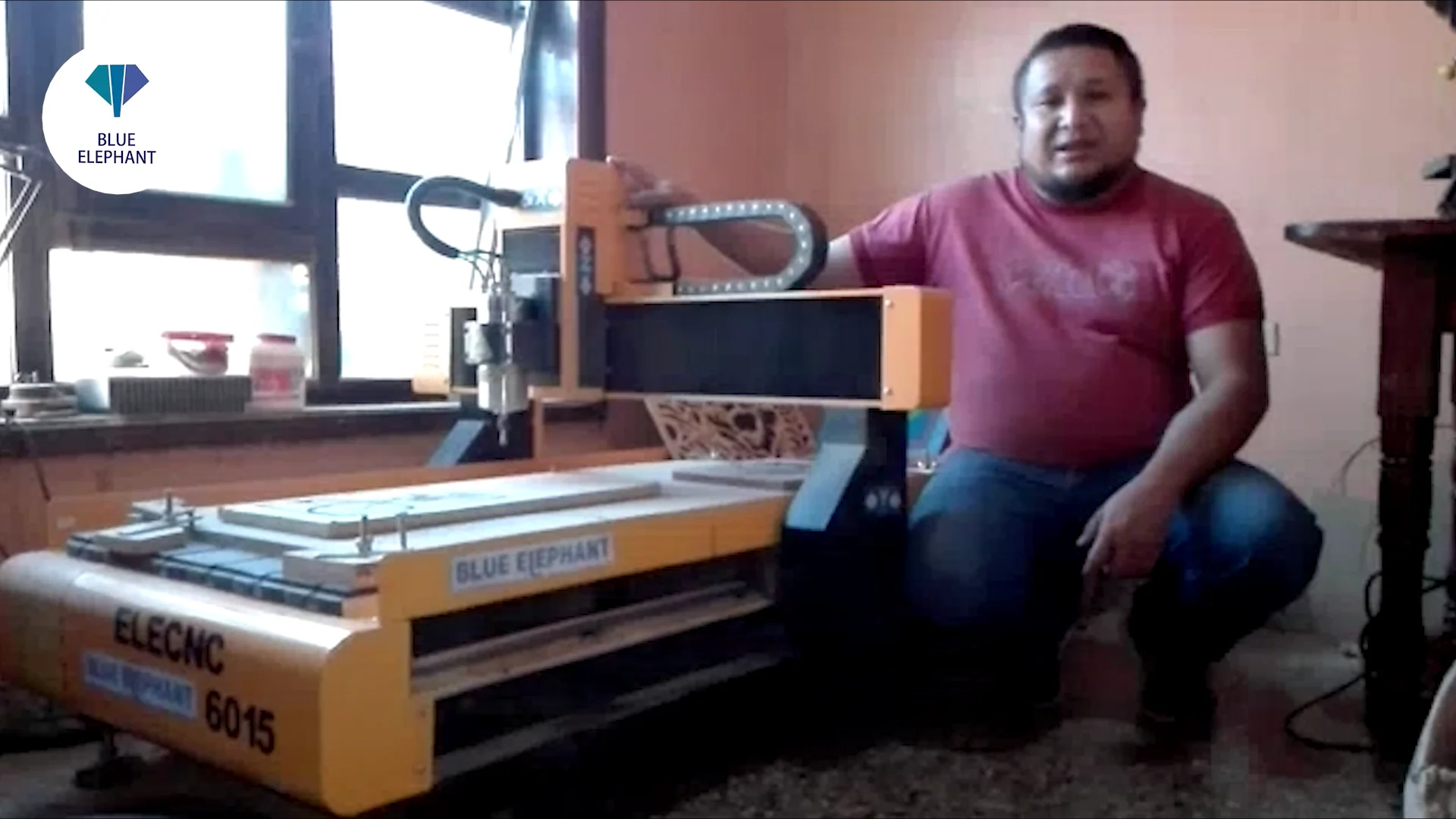 Blue Elephant1212 6090 Desktop Mini Cnc Router 3 Axis Wood Cutting ...