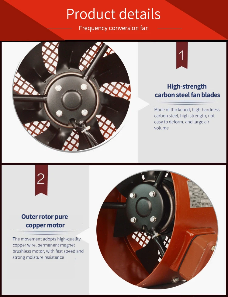 G80A-G355A External Rotor Cooling Ventilation Fans for Hotels