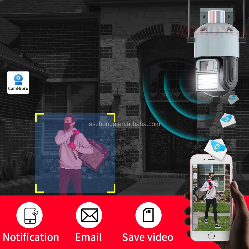 4k Wireless Wifi Security Ip Network Camera 4x Zoom 5mp Hd Ptz Outdoor ...