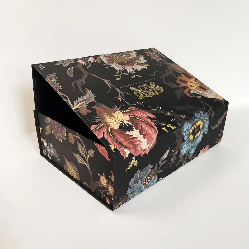 Factory custom luxury decoration paper rectangle cosmetic gift box ...