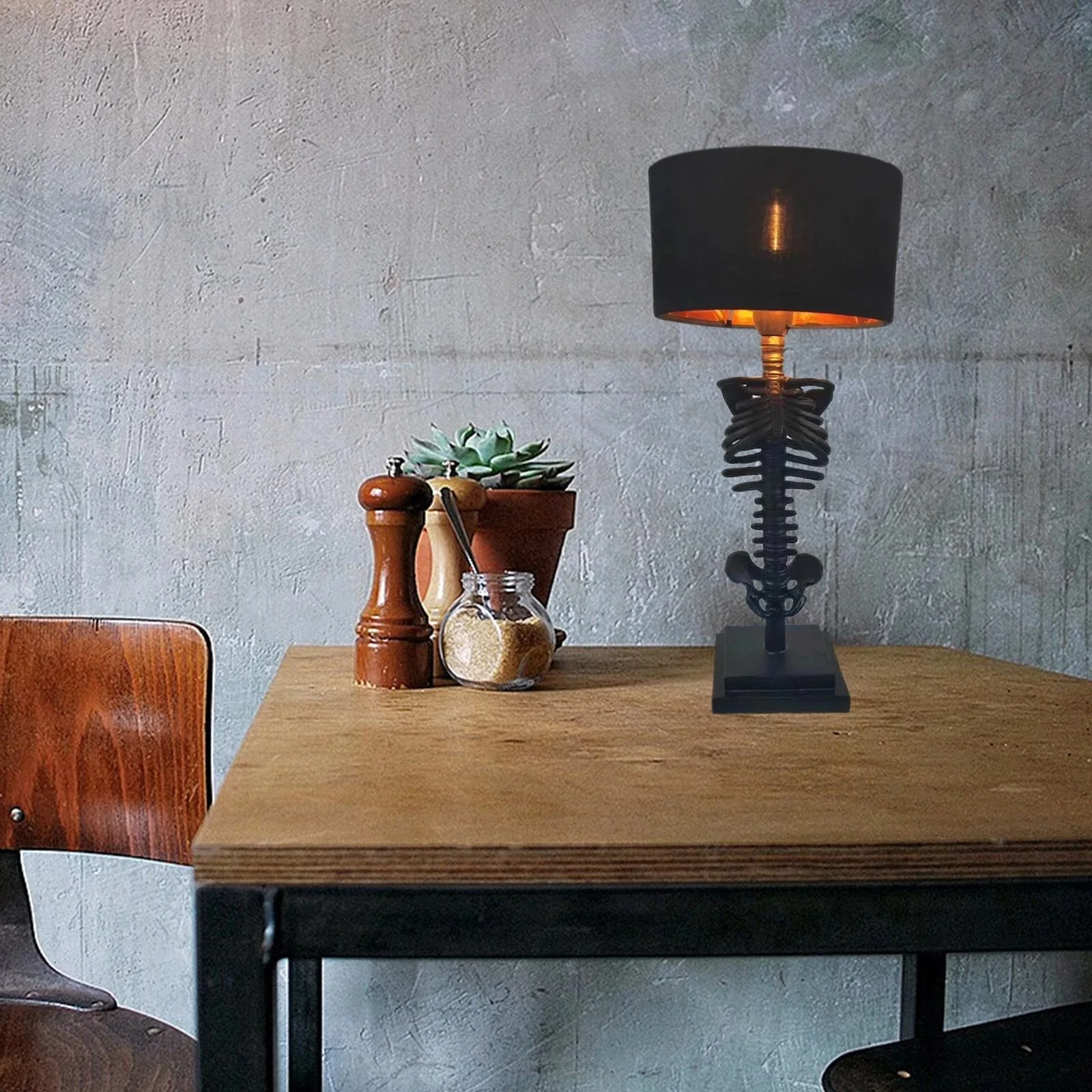 Alibaba.com: Gothic Skeleton Table Lamp with Iron Body, LED Lighting ...