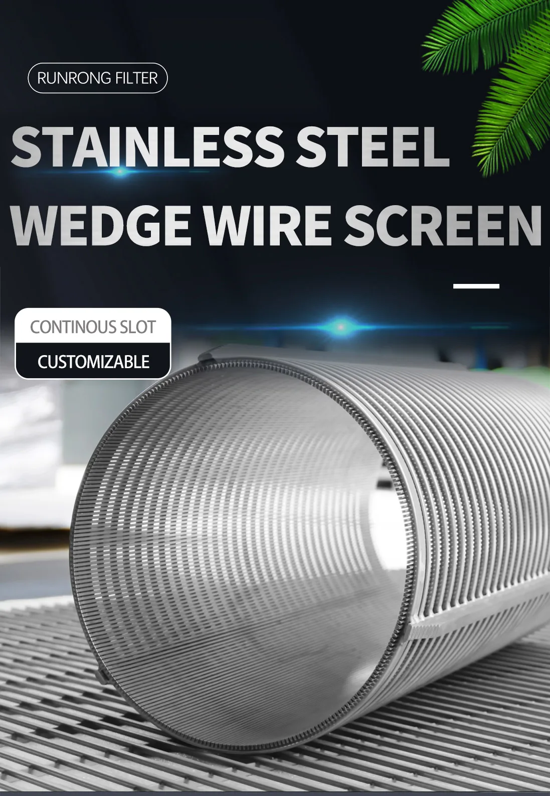 Screw Press Sludge Dewatering Filtration Stainless Steel 304 Wedge Wire ...