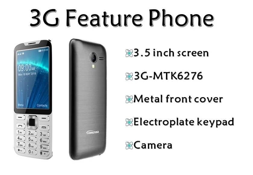 3g Big Screen Big Keypad Mobile Phone Dual Sim Mtk Chip 3.5 Inch Screen ...
