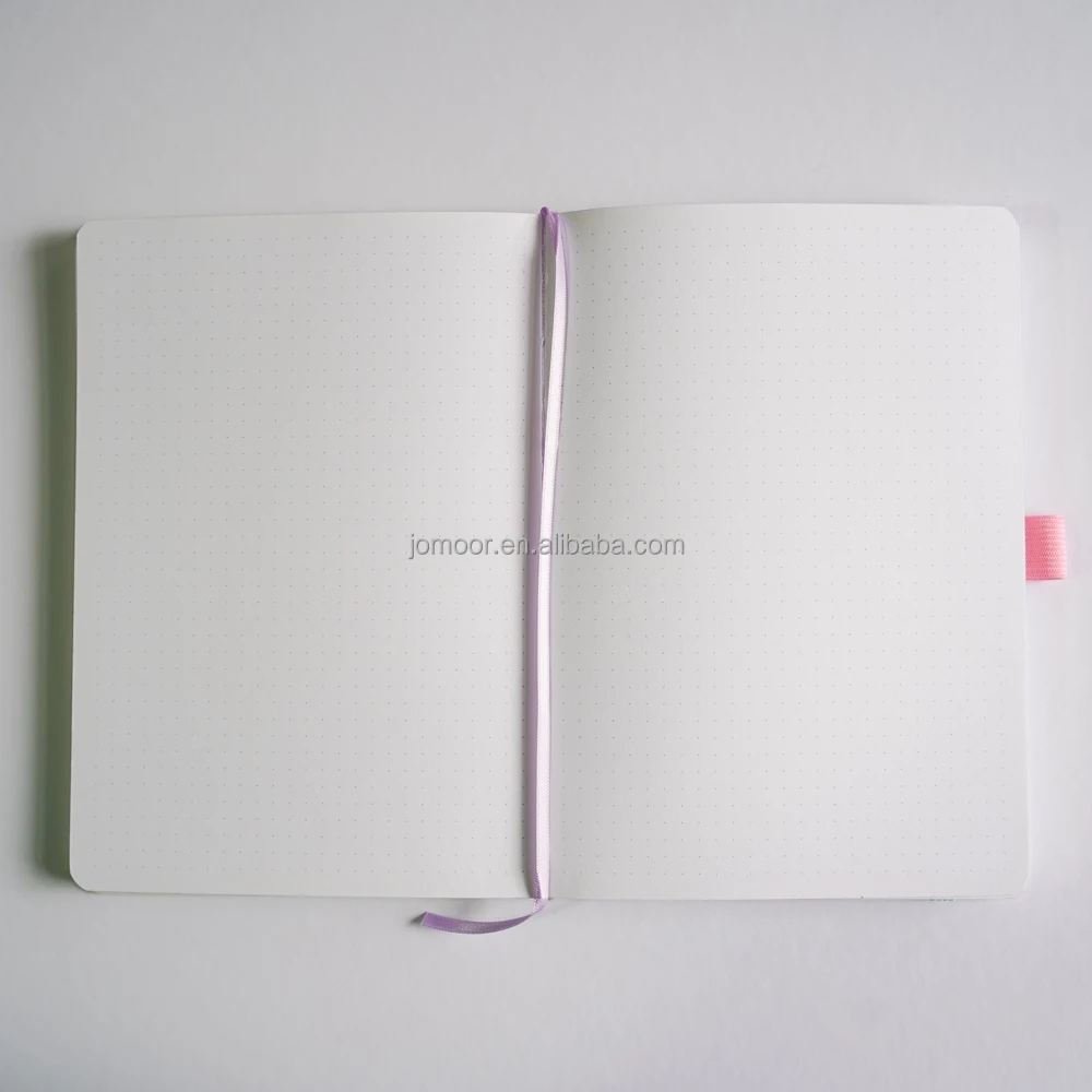Jourmore Custom Printing Cute A5 Cowhide Hardcover Thick White Dotted ...