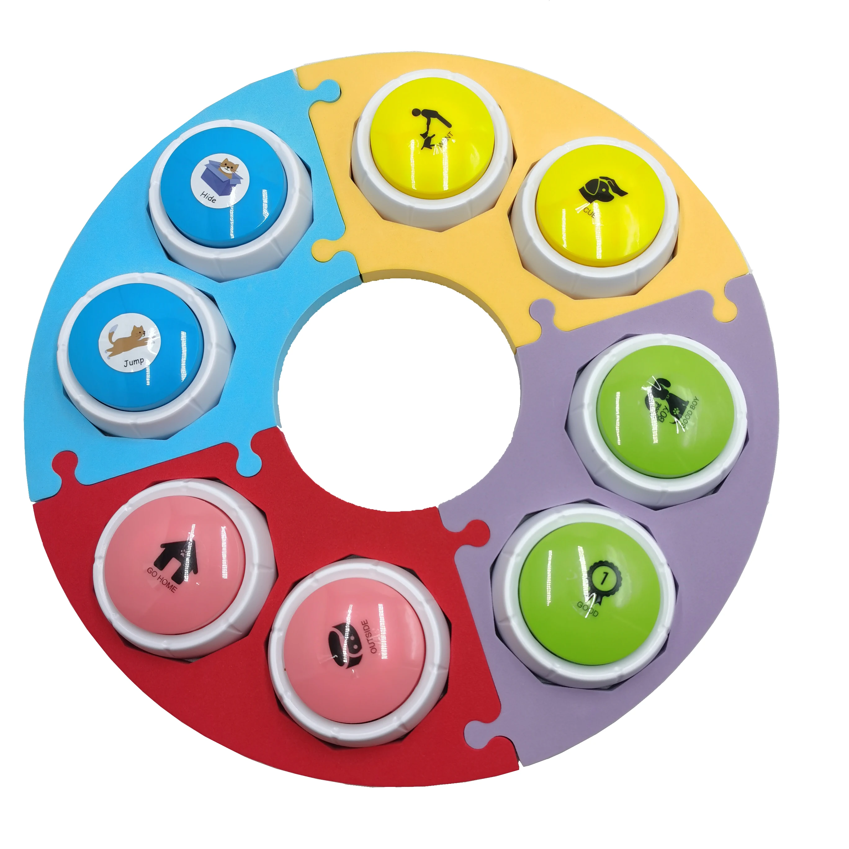 8 Pack Dog Talk Recordable Speaking Buttons Set With Mat For Dogs 8-pack-dog-talk-recordable-speaking-buttons-set-with-mat-for-dogs