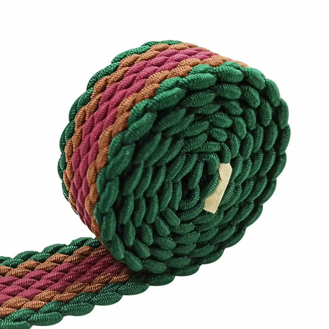 Custom Colored Fashion Heavy Duty Braided Elastic Webbing Belt Clothing ...